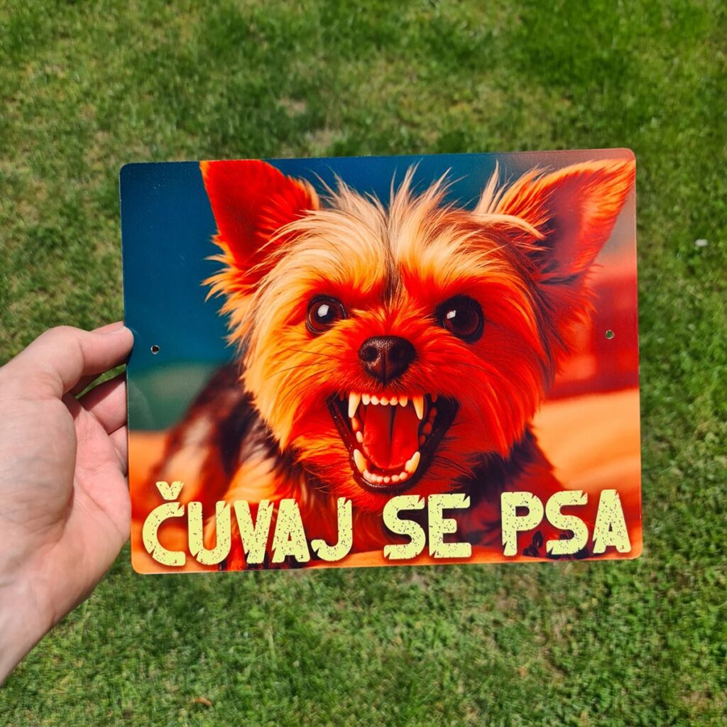 Personalizovana tabla „Čuvaj se psa“ ‣ Studio Veljković